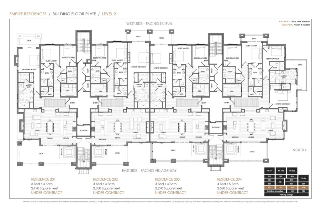 BUILDING FLOOR PLATES – Empire Residences Deer Valley